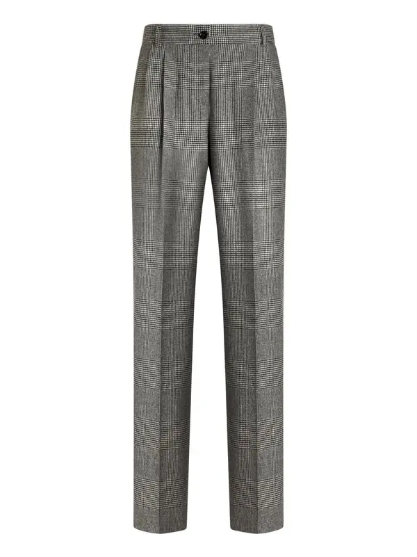 Dolce & Gabbana Glen Plaid Flannel Trousers - Multicolor