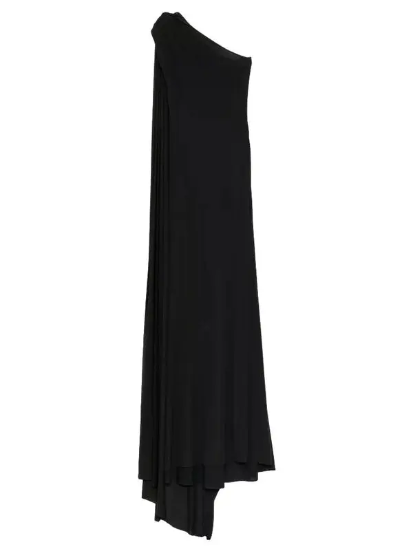 Naeem Khan One-shoulder Cape-detail Gown - Black