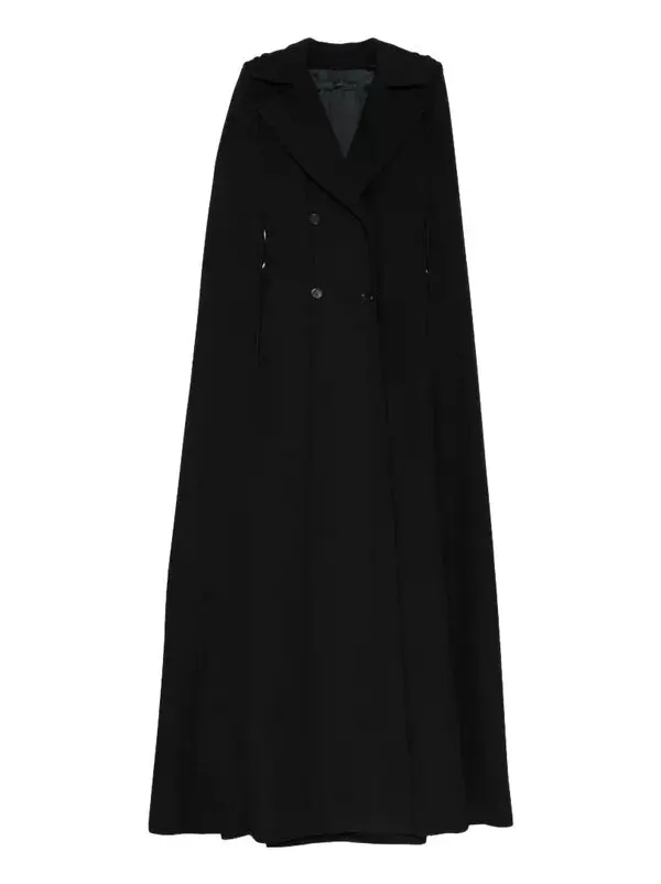 Elie Saab Double-breasted Riding Cape - Black