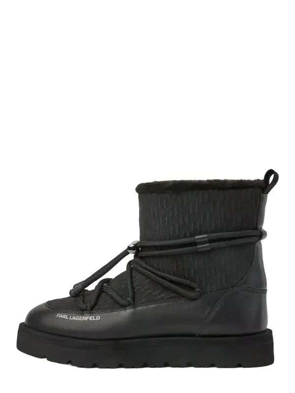 Karl Lagerfeld Thermo Mid-lace Boots - Black