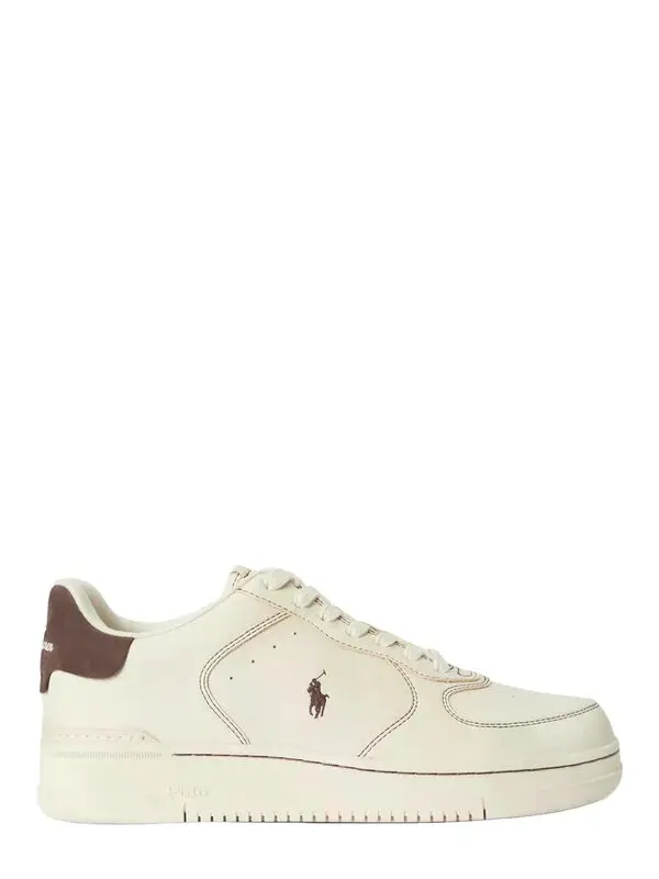 Polo Ralph Lauren Masters Court Leather Sneakers - Neutrals