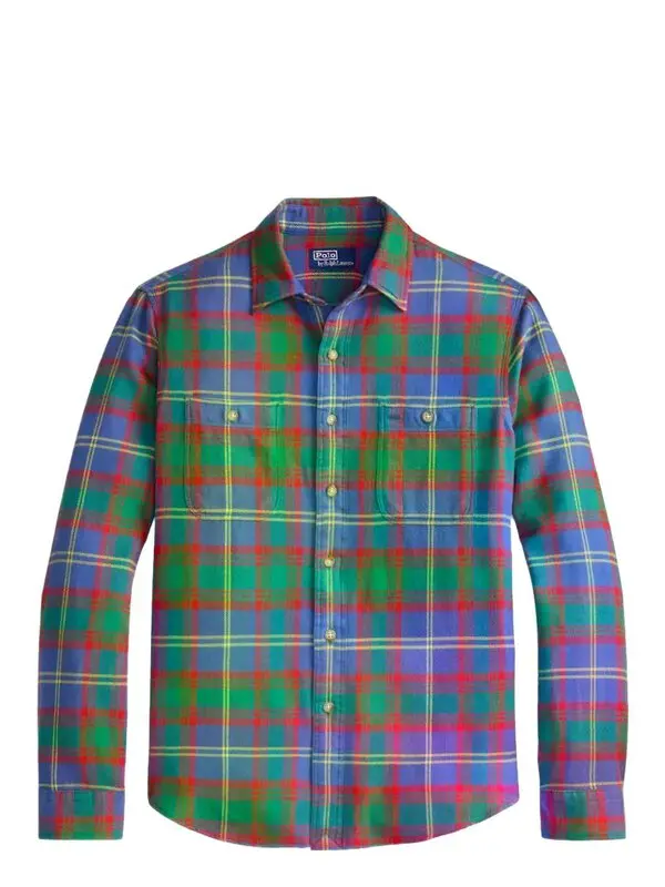 Polo Ralph Lauren Check-print Button-down Shirt - Blue