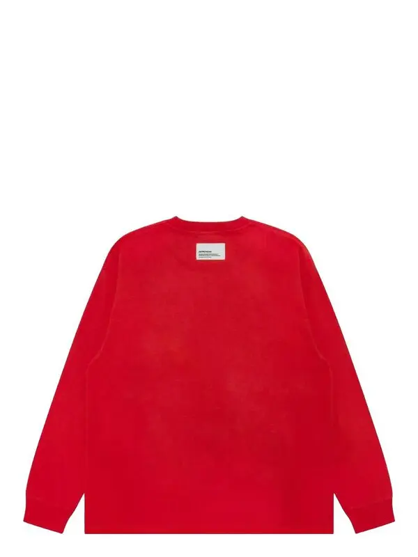 AAPE BY *A BATHING APE Moonface-patch Long-sleeved T-shirt - Red