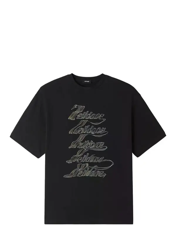 We11Done Logo-print Oversized T-shirt - Black