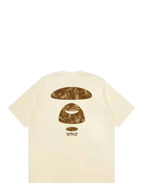 AAPE BY *A BATHING APE Logo-embroidered Camouflage-print T-shirt - Neutrals