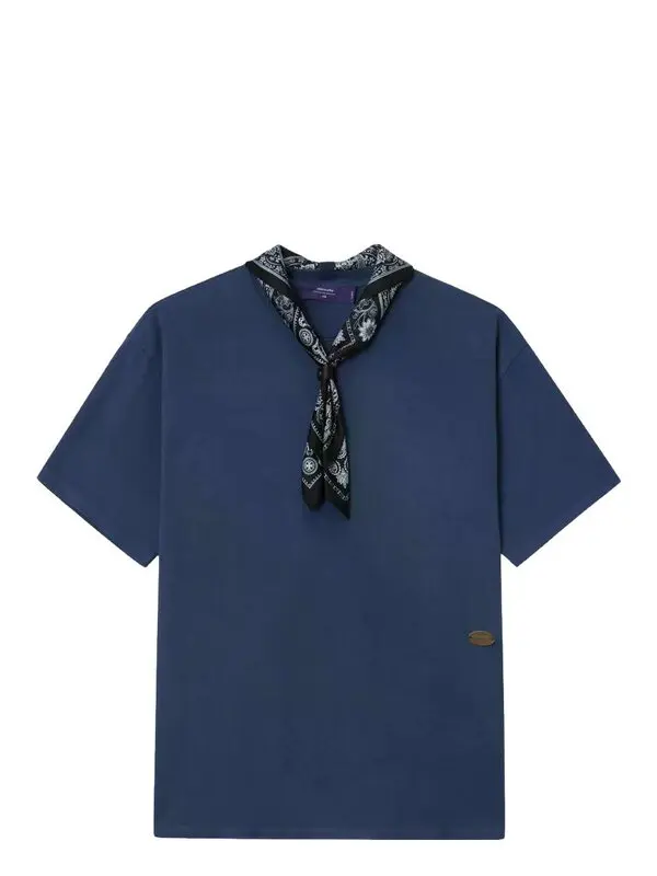 AFTERMATHS Bandana-detail T-shirt - Blue