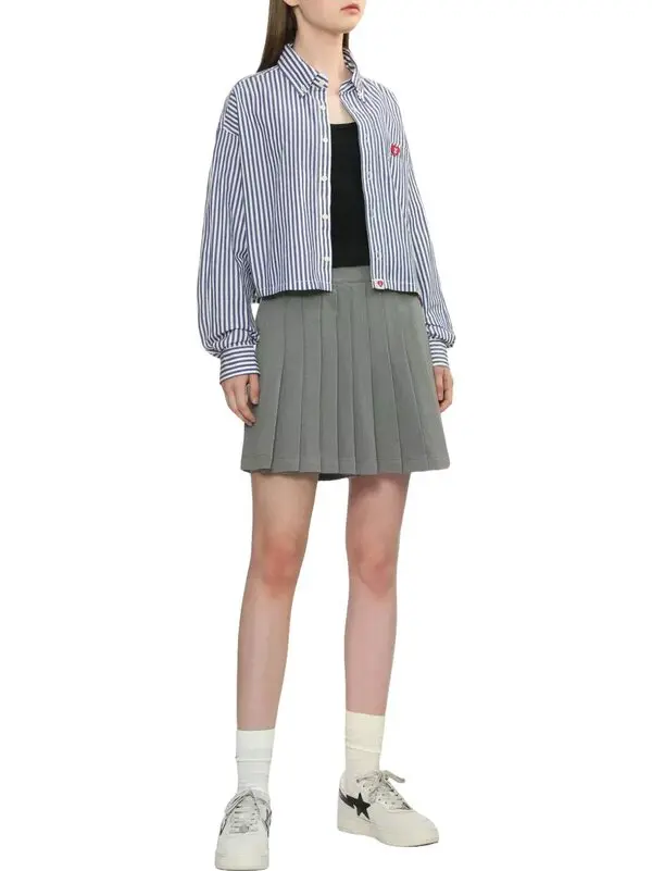 APEE™ BY *A BATHING APE® Heart-patch Striped Shirt - Blue