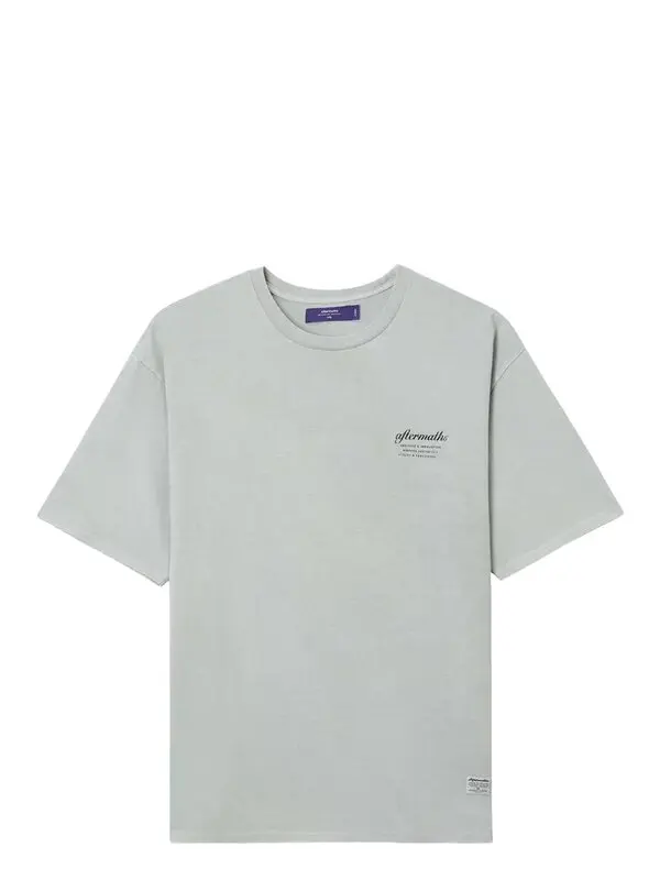 AFTERMATHS Logo-print Cotton T-shirt - Grey