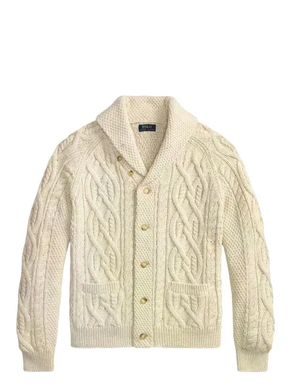 Polo Ralph Lauren Cable-knit Shawl-collar Cardigan - Neutrals