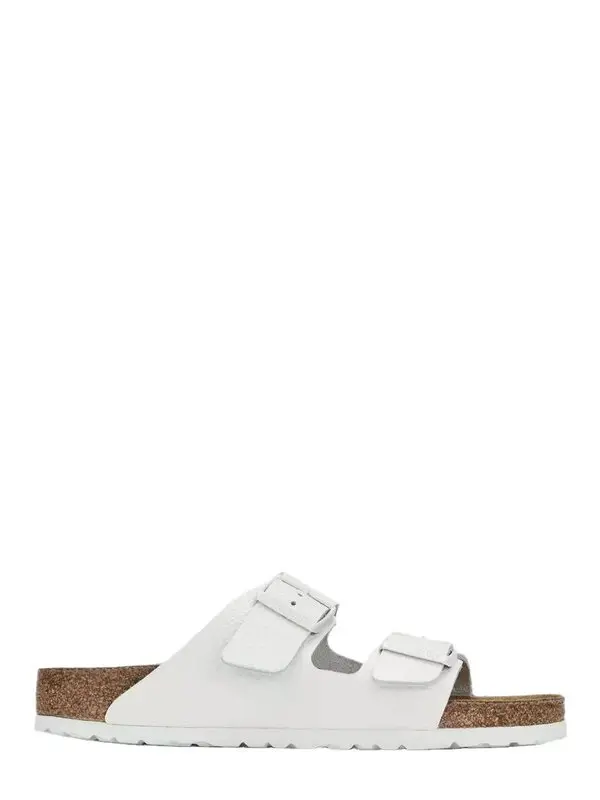 BIRKENSTOCK Arizona Buckle Leather Sandals - White
