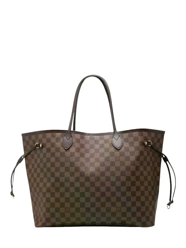 LOUIS VUITTON 2014 Damier Ebene Neverfull Gm Tote Bag - Brown