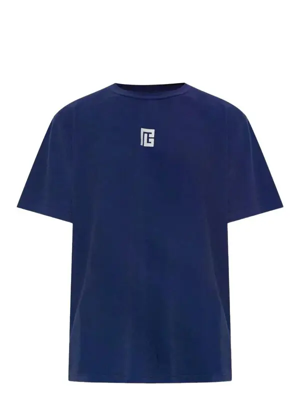 Balmain Logo-embroidered T-shirt - Blue