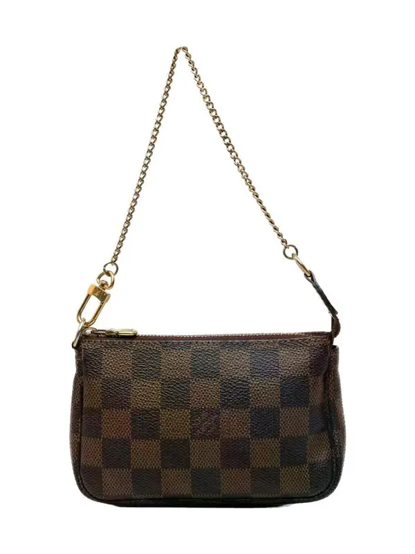 LOUIS VUITTON 2008 Damier Ebene Mini Pochette Accessoires Handbag - Brown