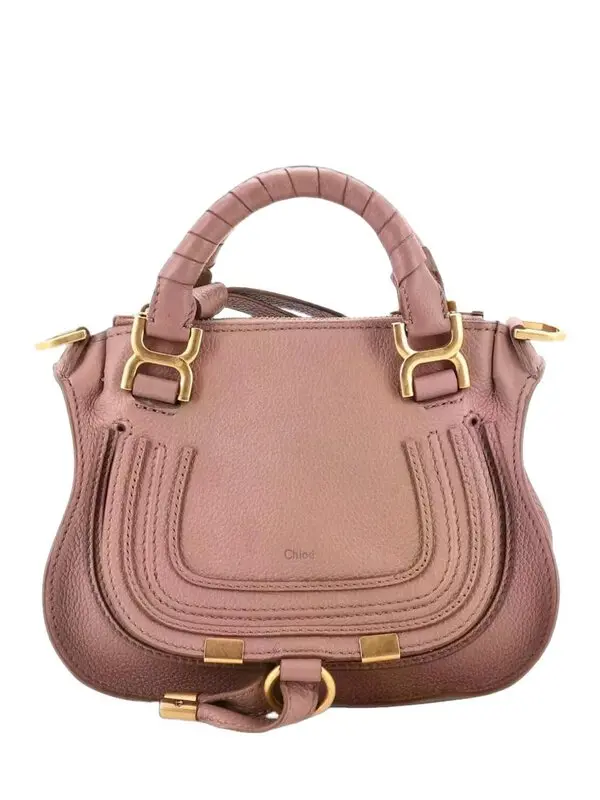 Chloé Marcie Satchel Leather Baby Crossbody Bag - Pink