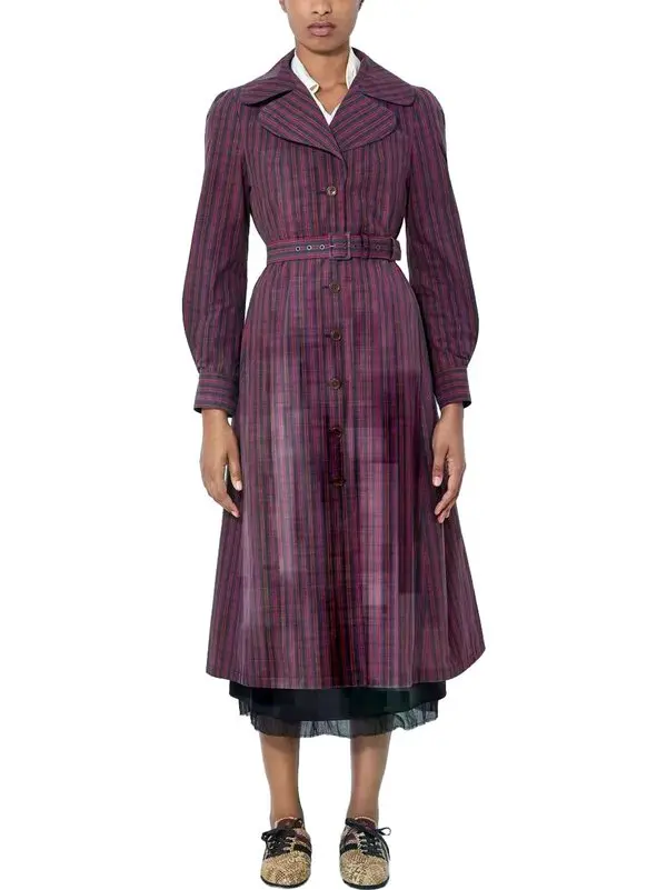 VIVIENNE WESTWOOD Belted Button-down Trench Coat - Red