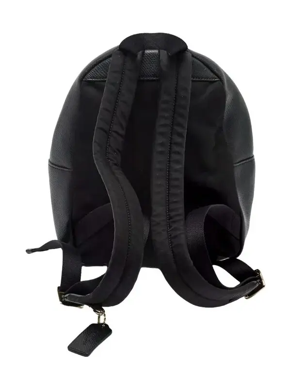 COACH VINTAGE Leopard-print Leather Backpack - Black
