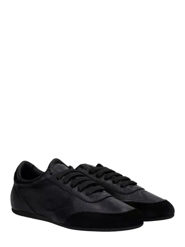 Dolce & Gabbana Suede-panelled Leather Sneakers - Black