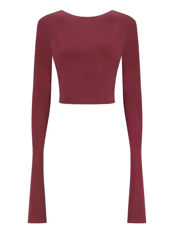 Andamane Lia Open-back Crop Top - Red