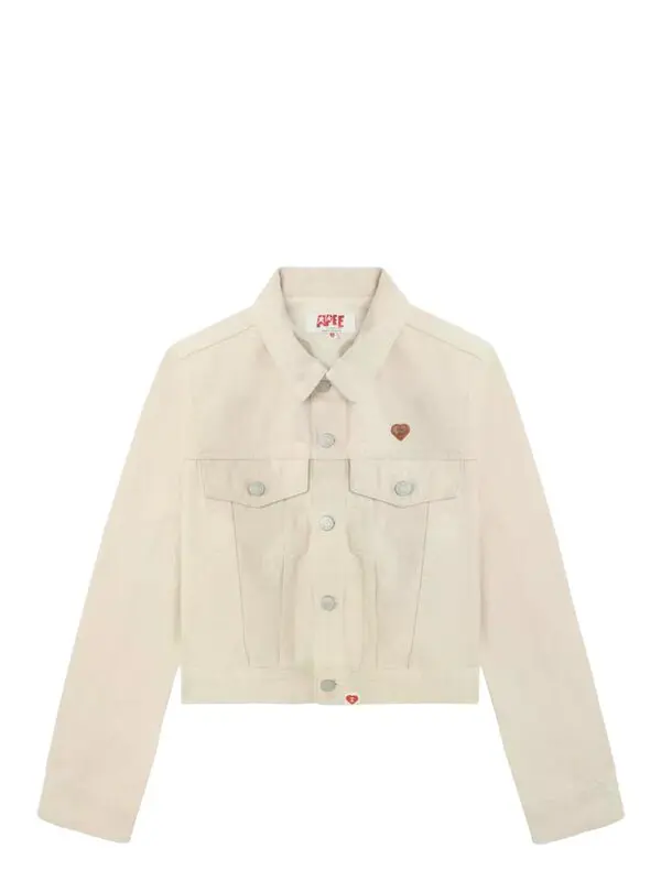 APEE™ BY *A BATHING APE® Logo-embossed Denim Jacket - Neutrals