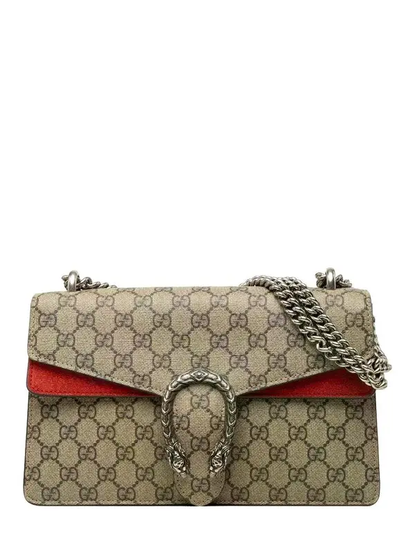 Gucci 2016-2026 Medium Gg Supreme Dionysus Shoulder Bag - Red