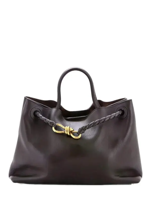 Bottega Veneta Andiamo Top Handle Bag Leather Medium Satchel - Brown