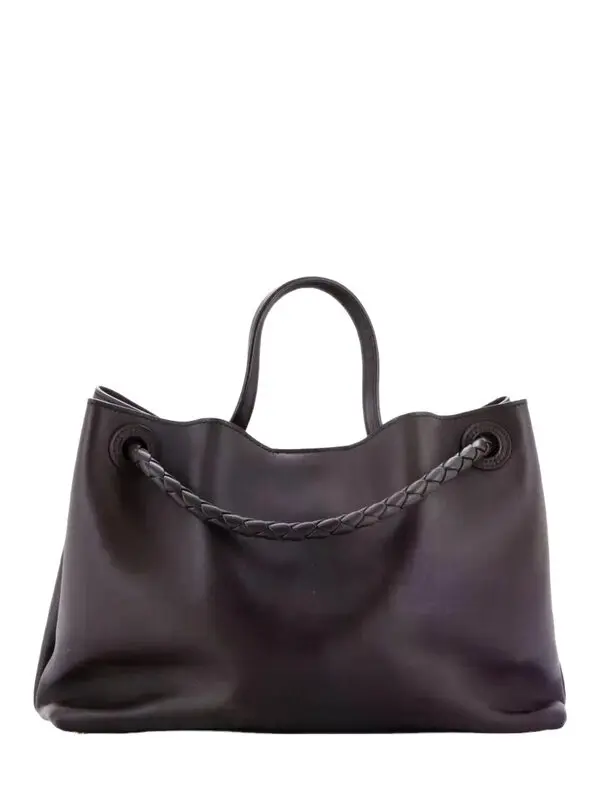 Bottega Veneta Andiamo Top Handle Bag Leather Medium Satchel - Brown