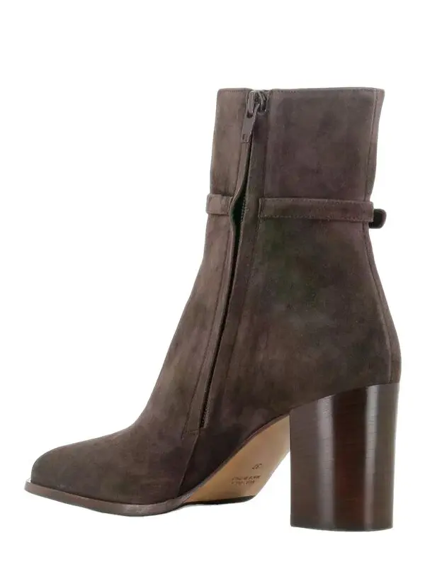 TASSINARI Taxi Drivers Buckle-detail Suede Ankle Boots - Brown