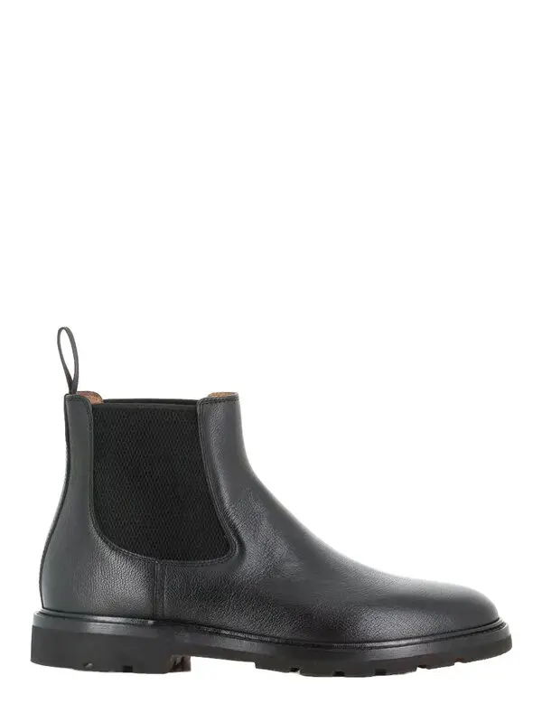 HENDERSON BARACCO Elasticated-side Leather Chelsea Boots - Black