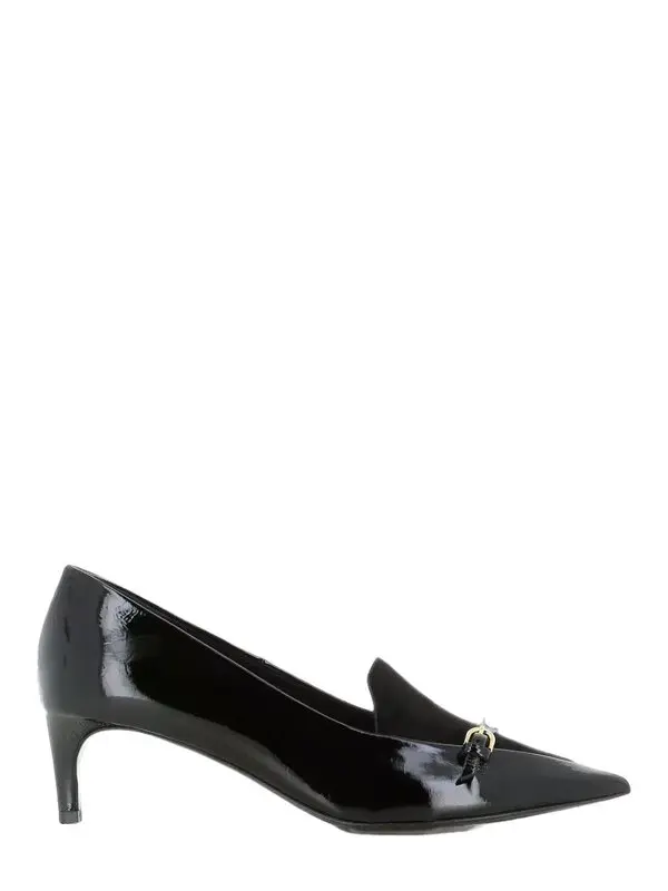 DEL CARLO Buckle-detail Pointed-toe Pumps - Black