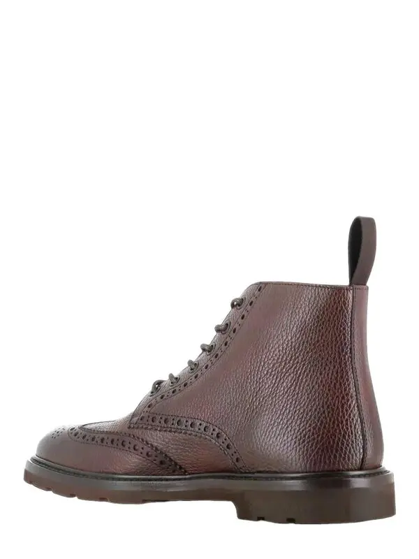 HENDERSON BARACCO Brogue-detail Leather Boots - Brown