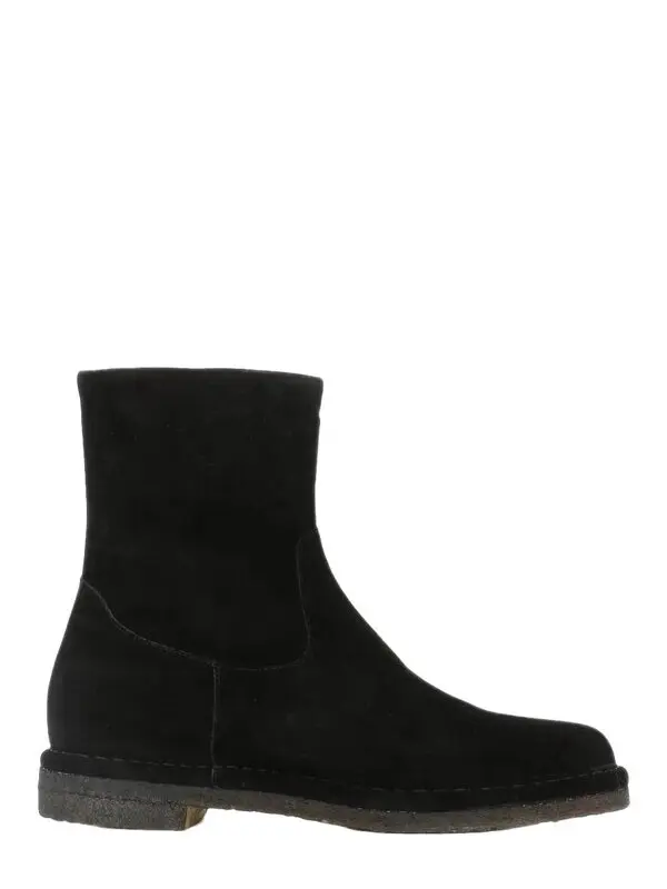 DEL CARLO Suede Ankle Boots - Black