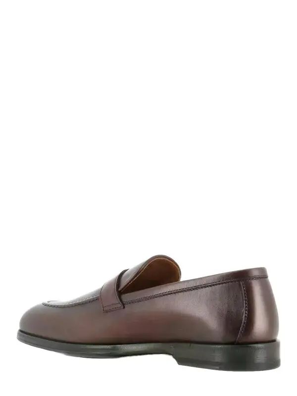 HENDERSON BARACCO Buckle-strap Leather Loafers - Brown