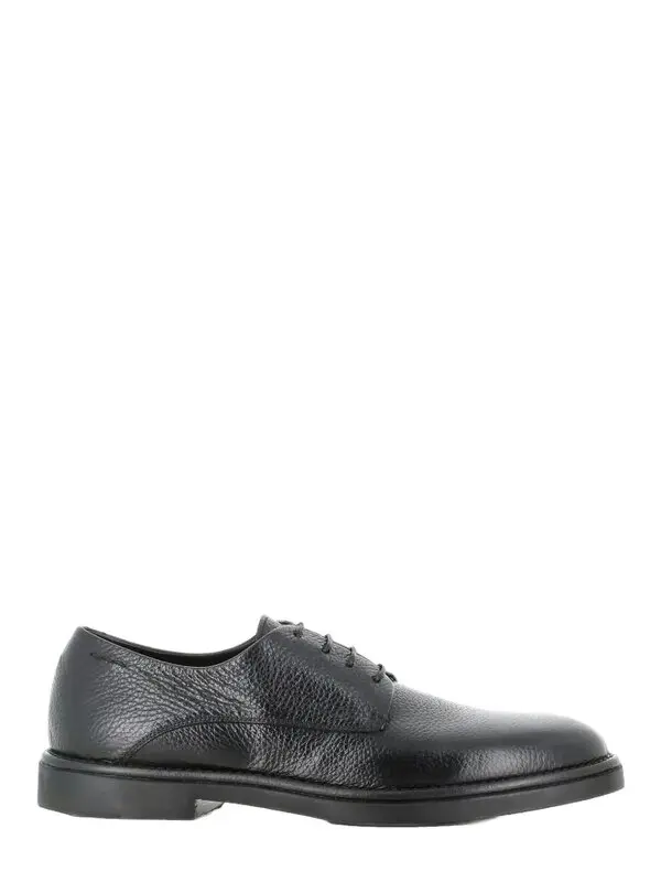ALEXANDER HOTTO Deby Grainy Leather Derby Shoes - Black