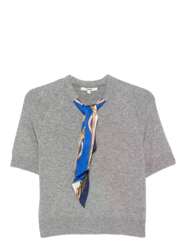 Maje Short-sleeve Sweater - Grey