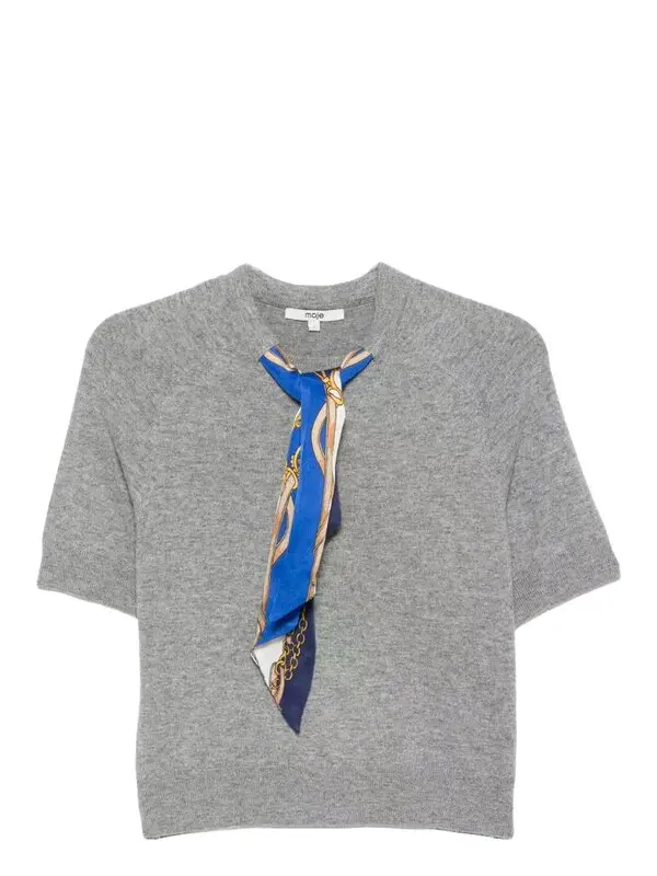 Maje Short-sleeve Sweater - Grey