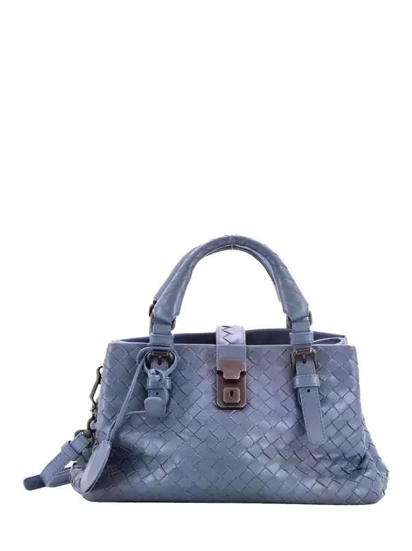 Bottega Veneta Intrecciato Nappa Mini Roma Tote Bag - Blue