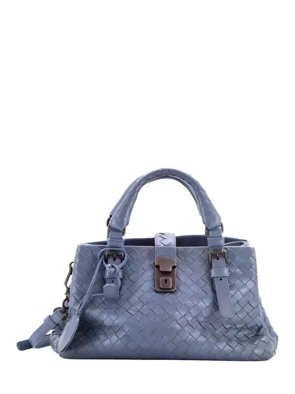 Bottega Veneta Intrecciato Nappa Mini Roma Tote Bag - Blue