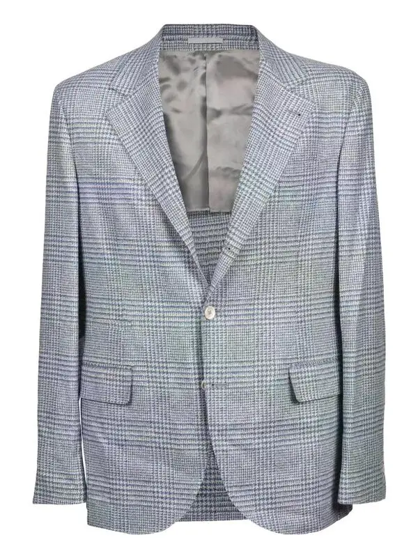 Brunello Cucinelli Check-pattern Wool Suit - Grey