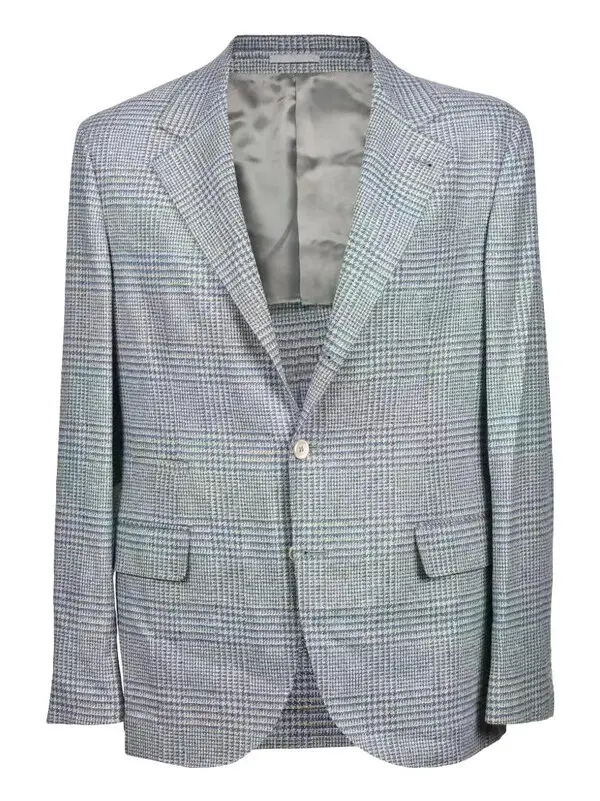 Brunello Cucinelli Checked Wool-blend Suit - Grey