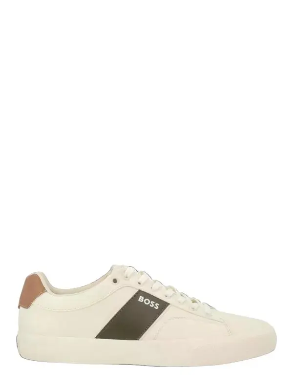 BOSS Aiden Logo-print Panelled Sneakers - Neutrals
