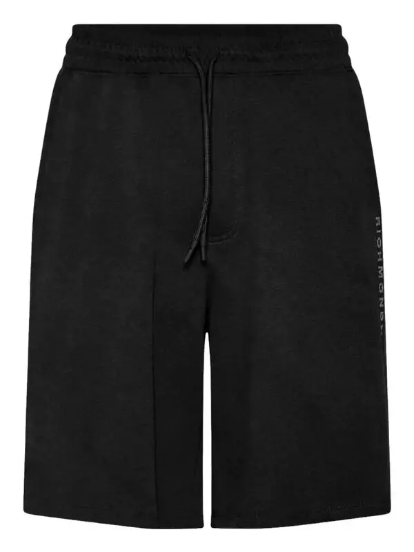 John Richmond Logo Print Drawstring Shorts - Black