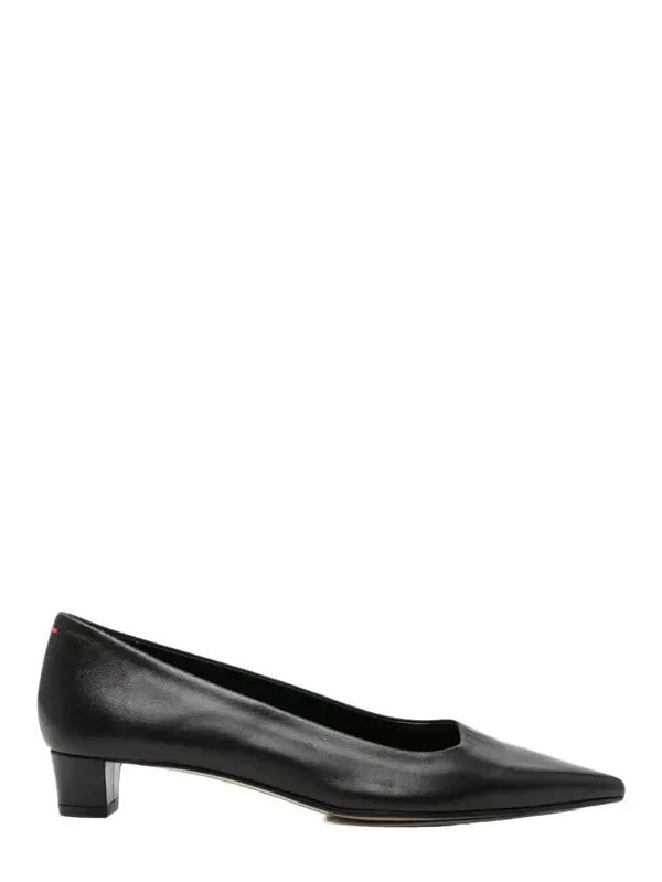AeydĒ Pointed-toe Block-heel Pumps - Black