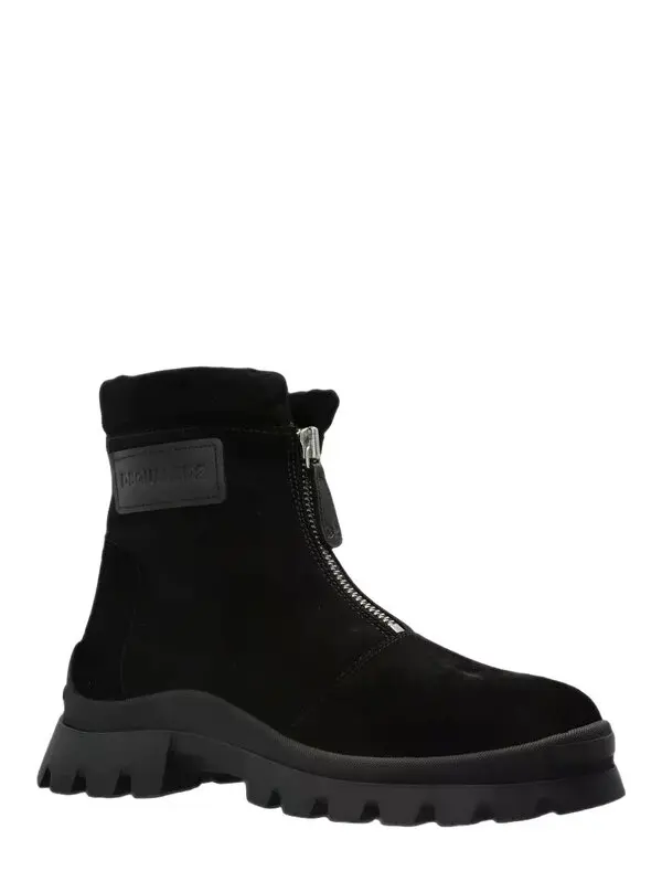 Dsquared2 Zip-front Leather Ankle Boots - Black