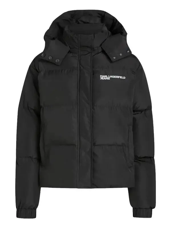 Karl Lagerfeld Logo-print Puffer Jacket - Black