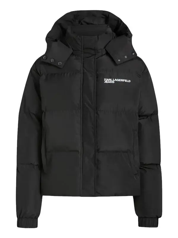Karl Lagerfeld Logo-print Puffer Jacket - Black