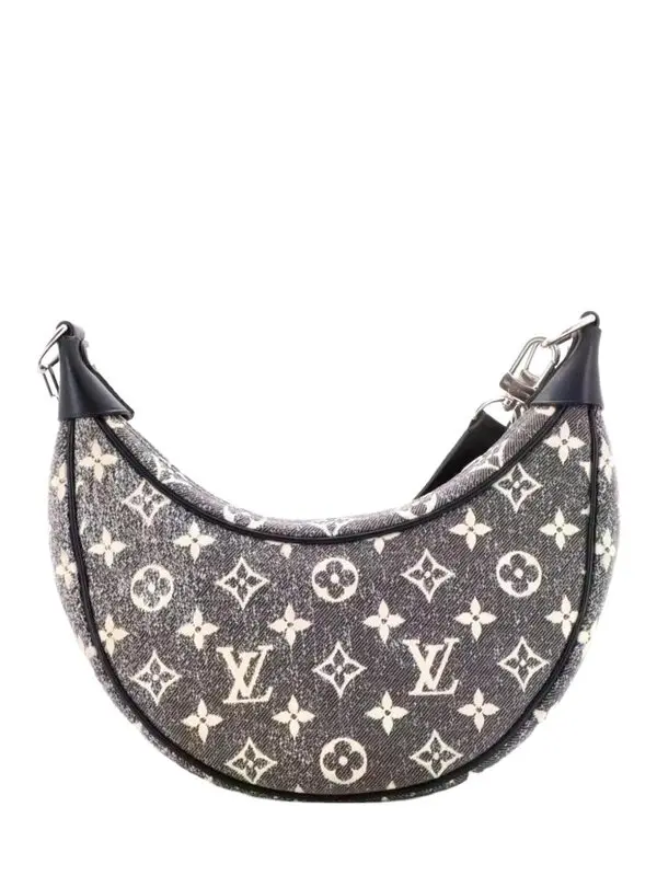 LOUIS VUITTON Monogram Jacquard Denim Hobo Bag - Black