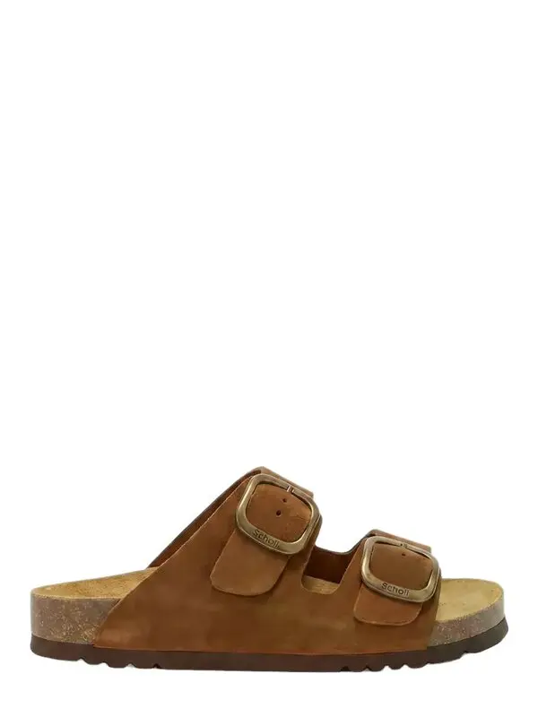 DR. SCHOLL'S SHOES Buckle-strap Suede Sandals - Brown