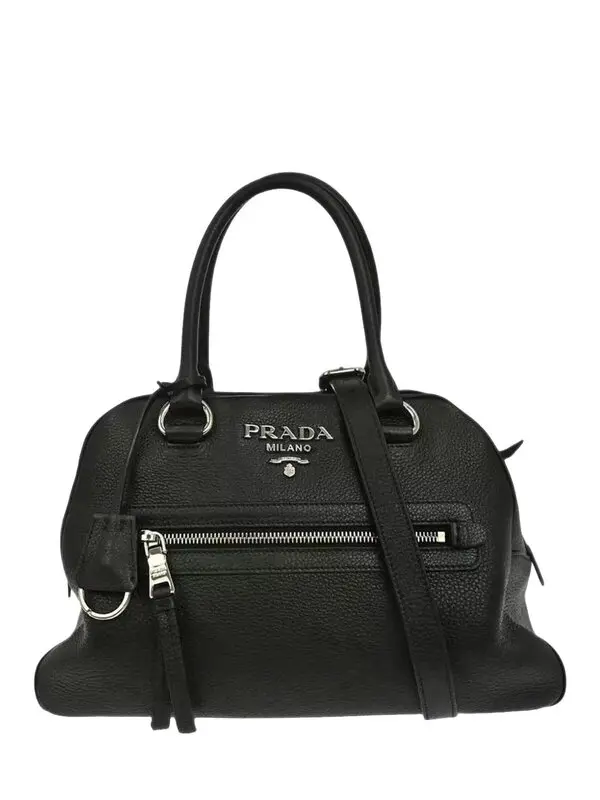 Prada 2018 Grained Leather Tote Bag - Black
