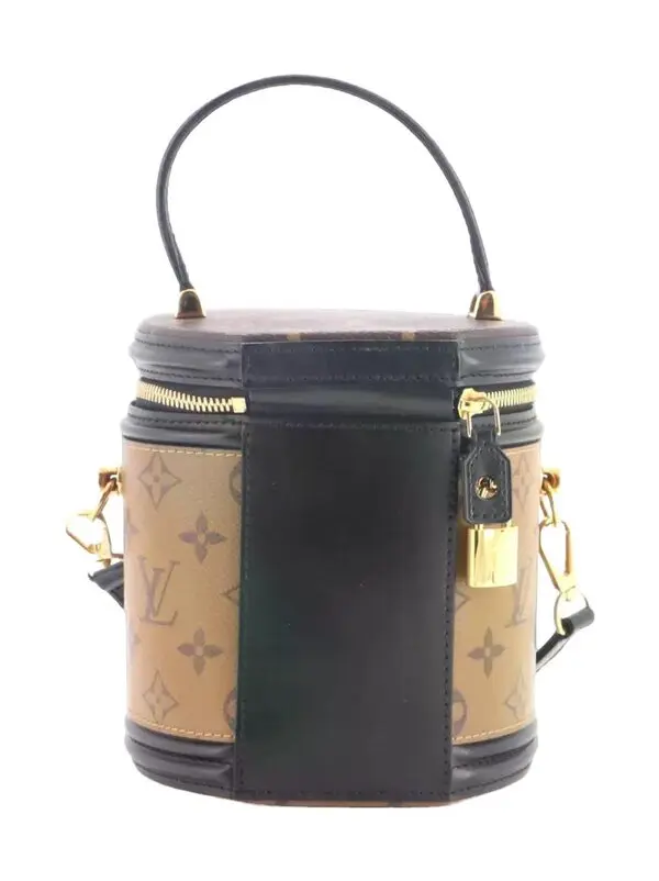 LOUIS VUITTON Cannes Handbag Reverse Monogram Canvas Satchel - Brown