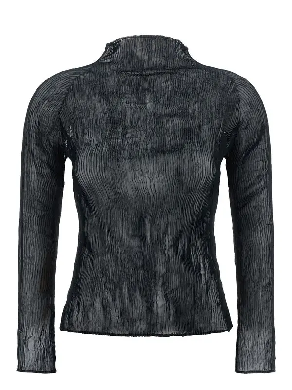 Issey Miyake Chiffon Twist 1' Sweater - Black